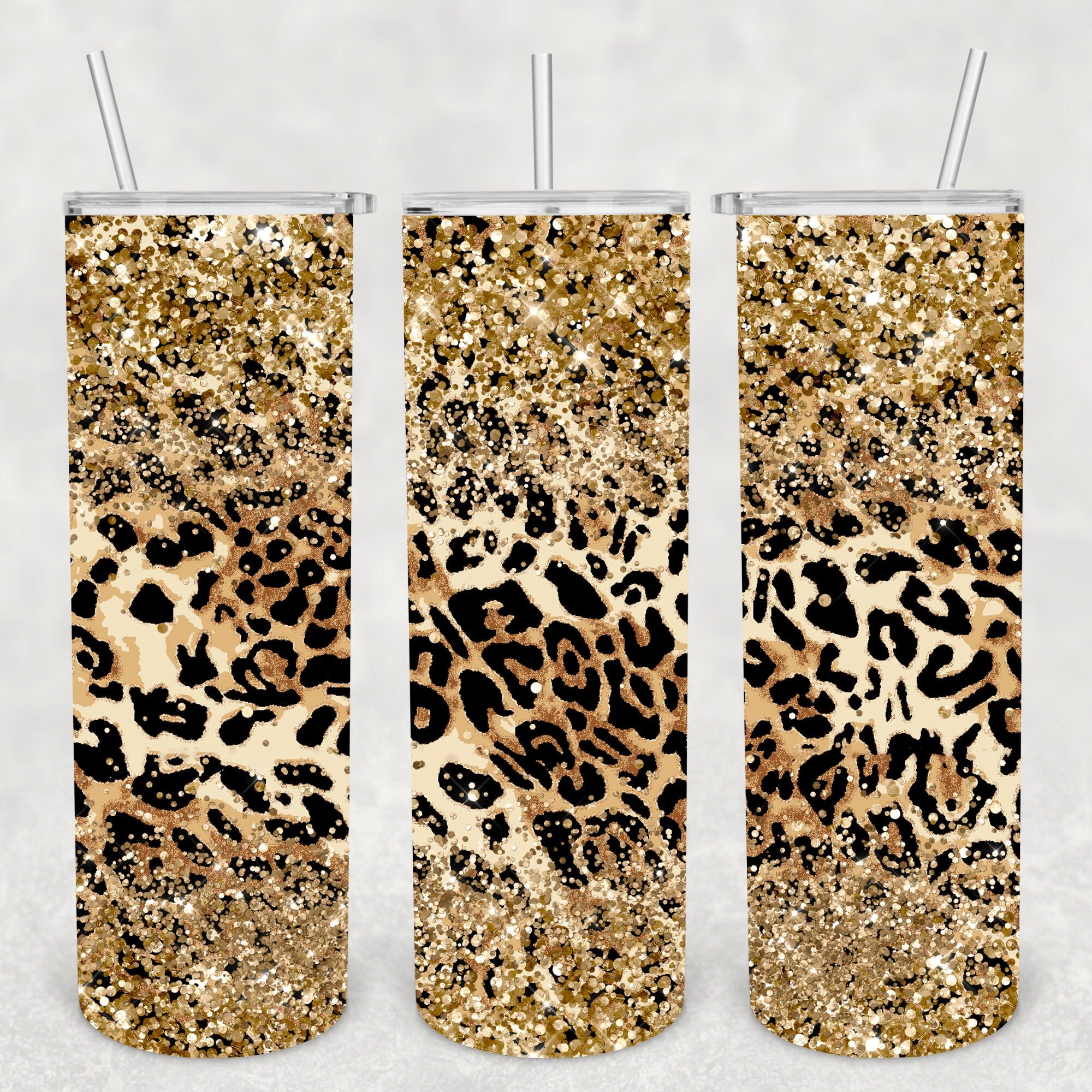 Leopard Gold Glitter, Sublimation, Ready to Print, Ready To Press, Pri ...