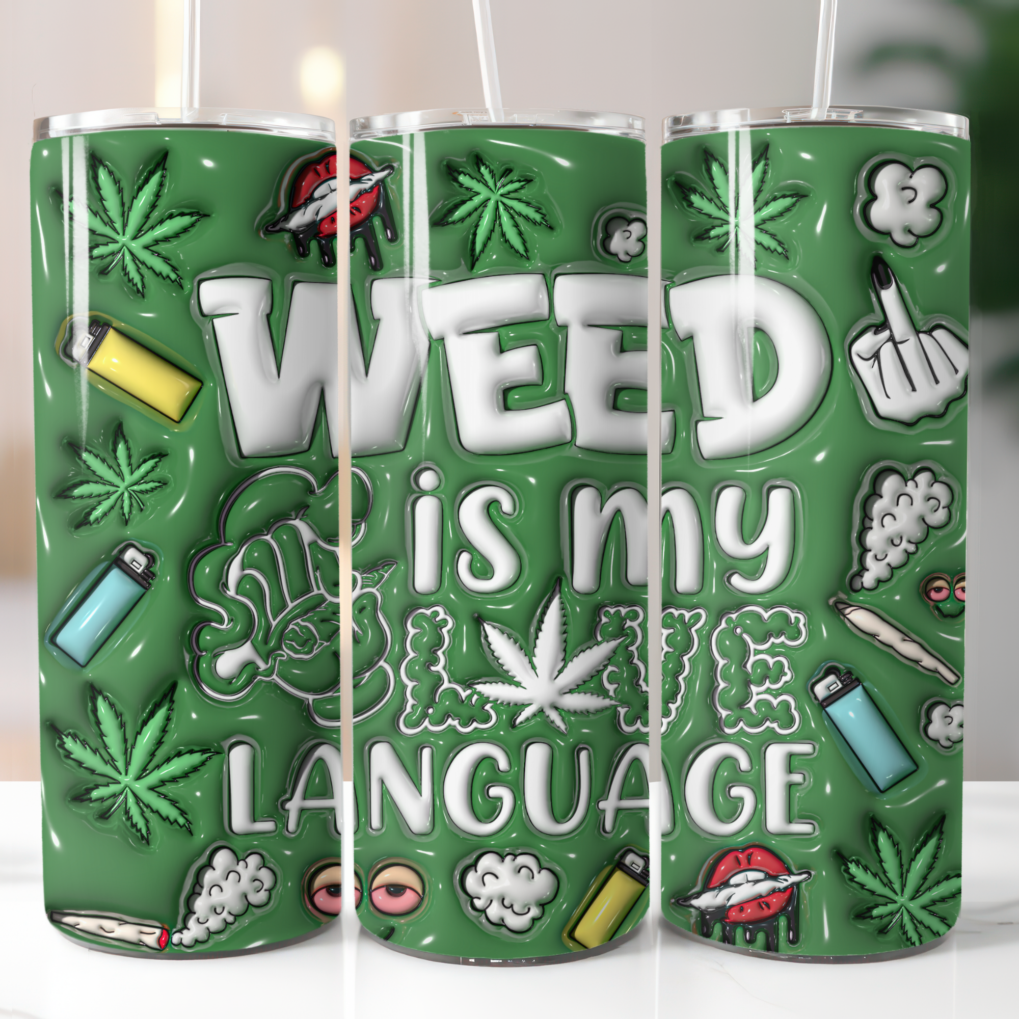 3D Puffy Weed, Sublimation Transfer – charmalicious-shop