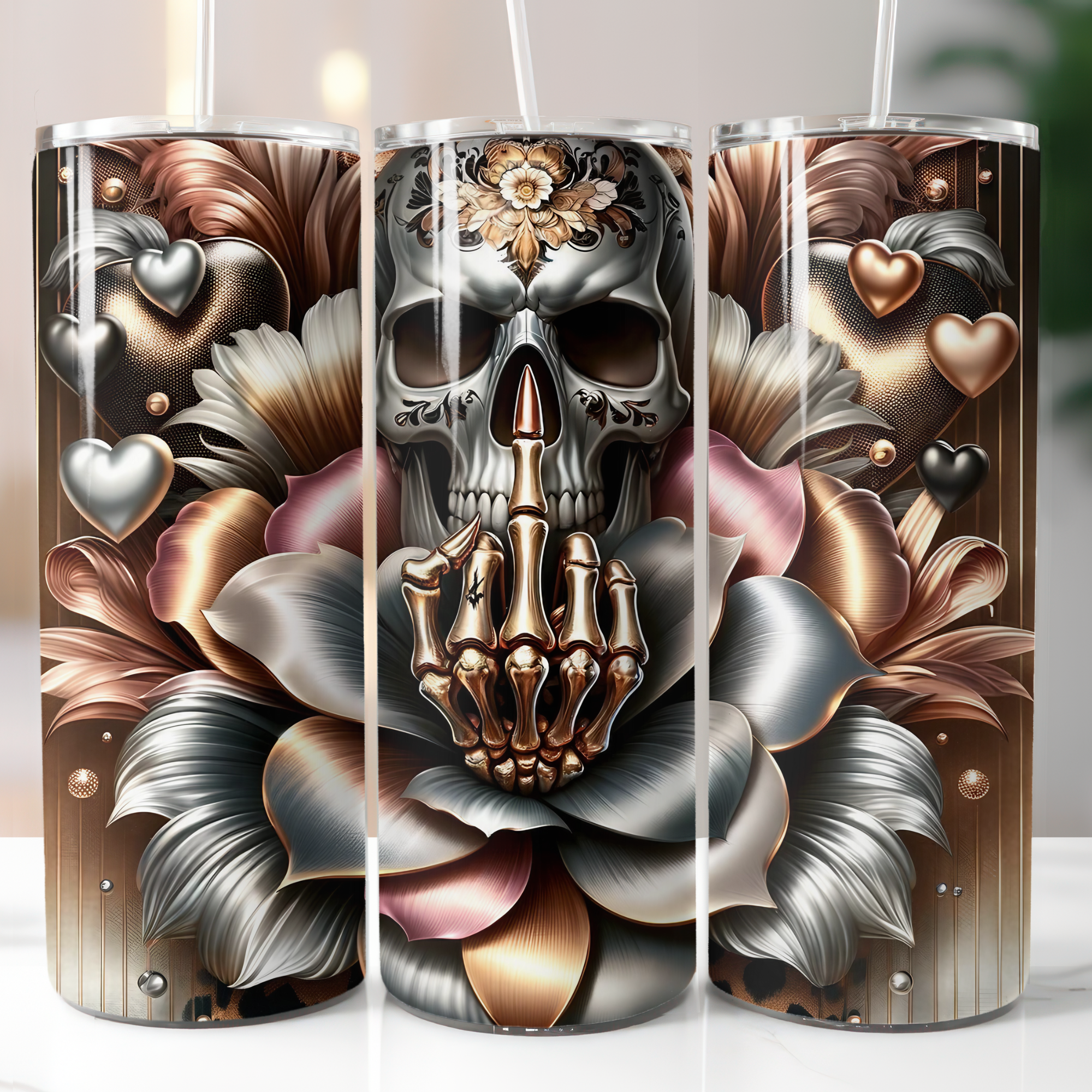 Skull Middle Finger, Sublimation Prints – charmalicious-shop