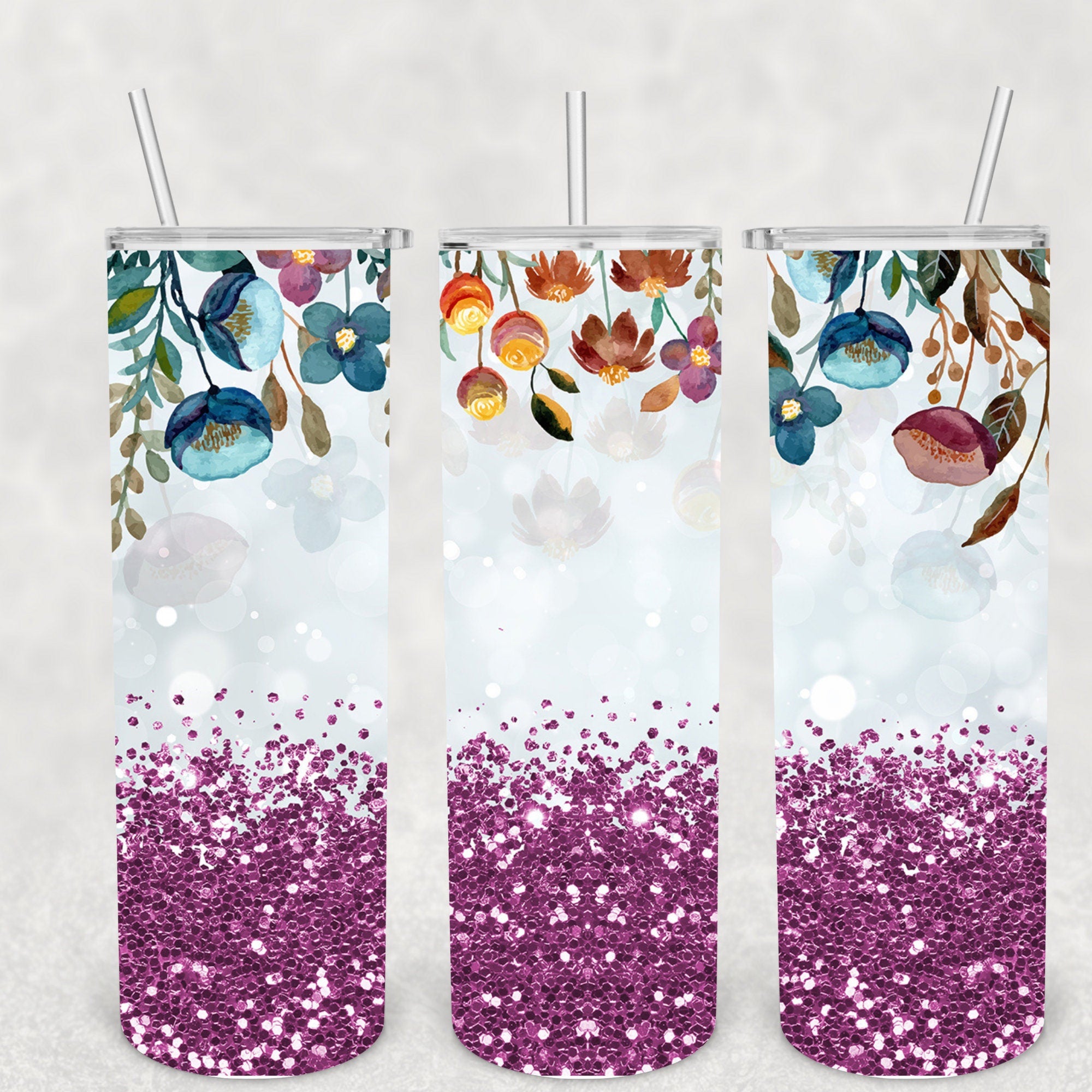 Flower Purple Glitter, Sublimation, Ready to Print, Ready To Press, Pr ...